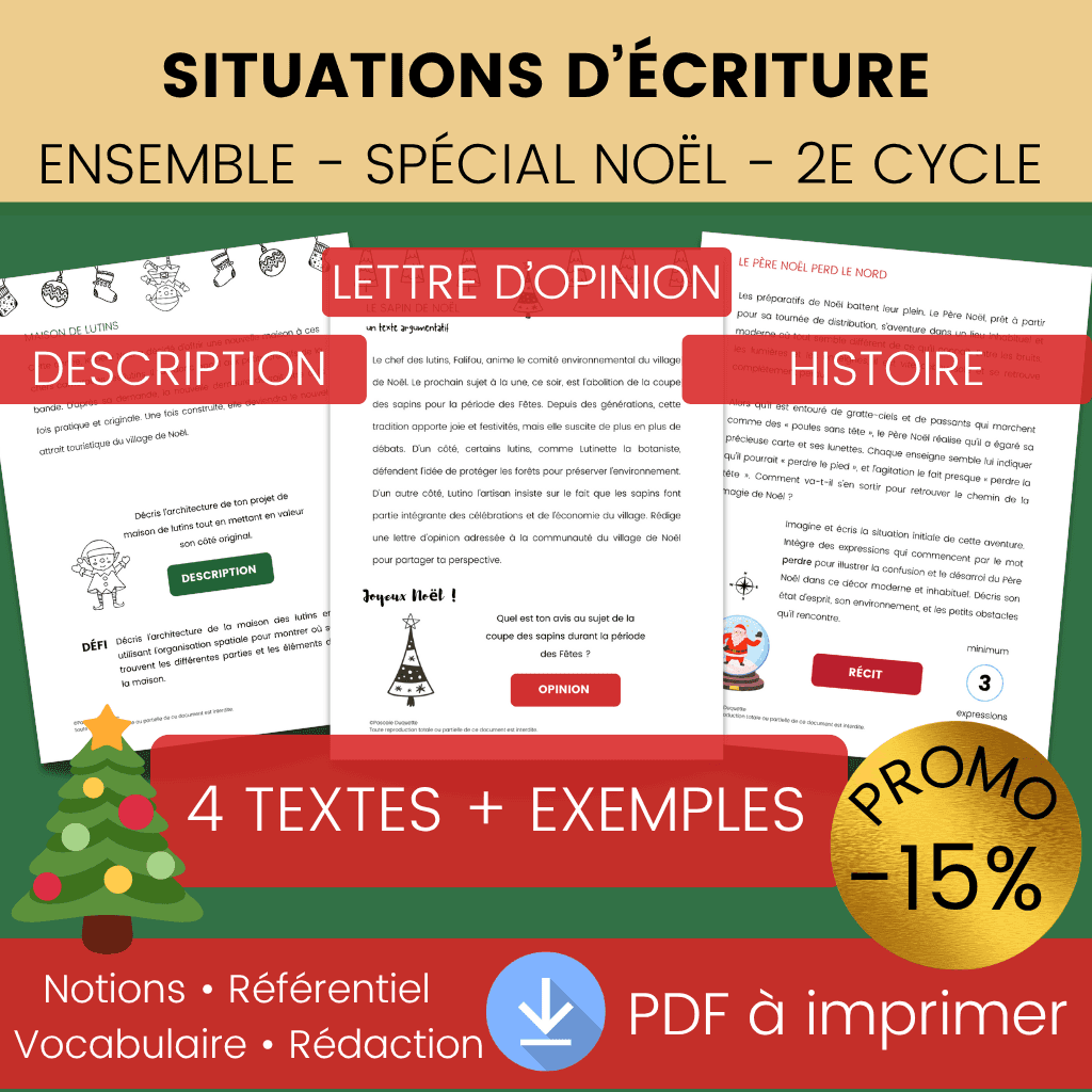 Spécial Noël | Ressources de lecture et d’écriture pour le 2e et 3e ...